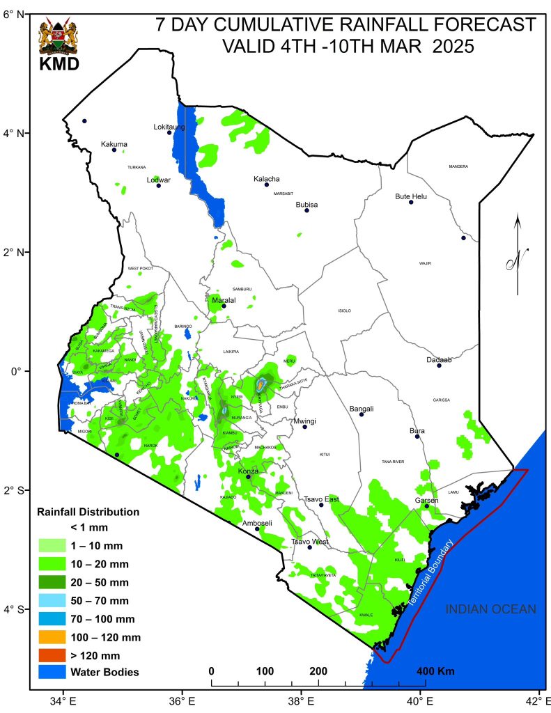 Rainfall Expected In Nairobi, Western, And Other Parts Of Kenya ...