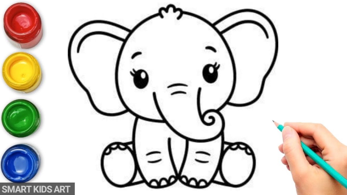How To Draw Elephant For Kids - Kahawatungu